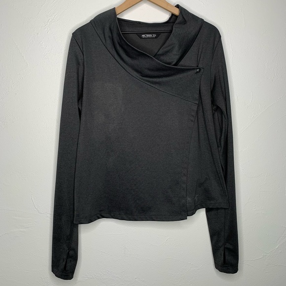 Arc'teryx | Sweaters | Arcteryx Large Yonge Cowl Neck Wrap Charcoal ...